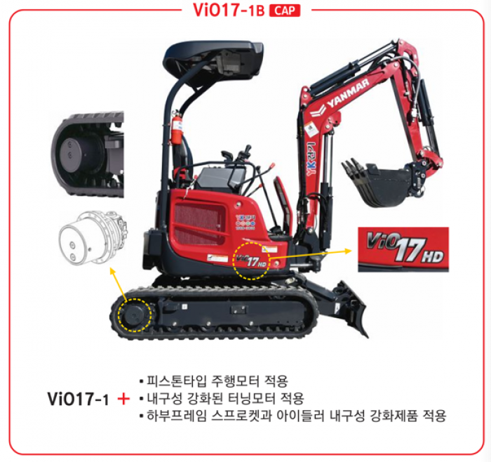 얀마굴삭기 신형 VIO17-1 신품 팝니다.